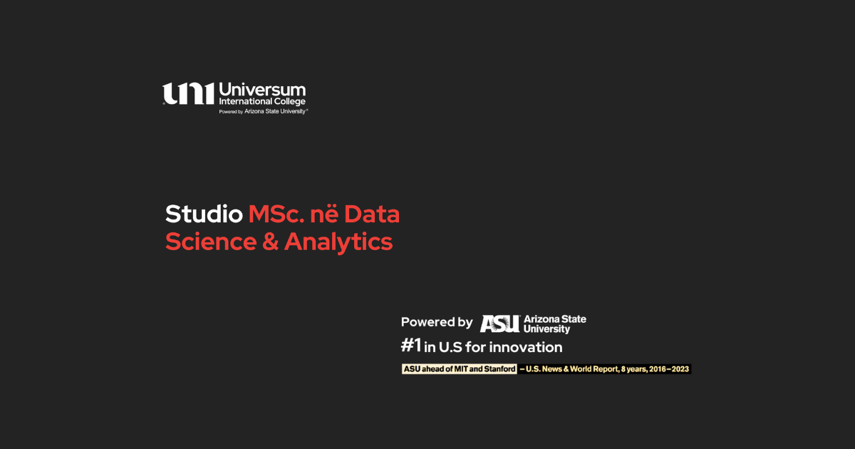 Afati i fundit për regjistrime në programin MSc. Data Science ...