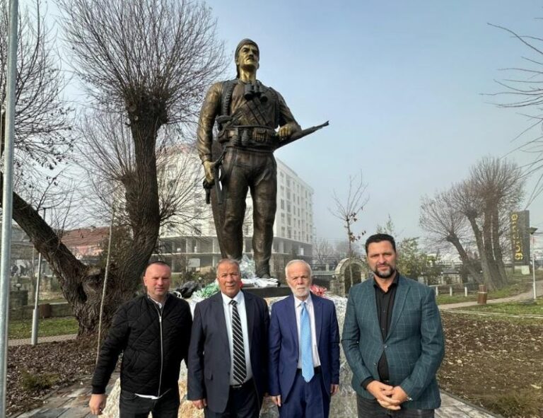 Mulaj viziton qytetin e Vitisë, bën homazhe te busti i heroit Hasan ...